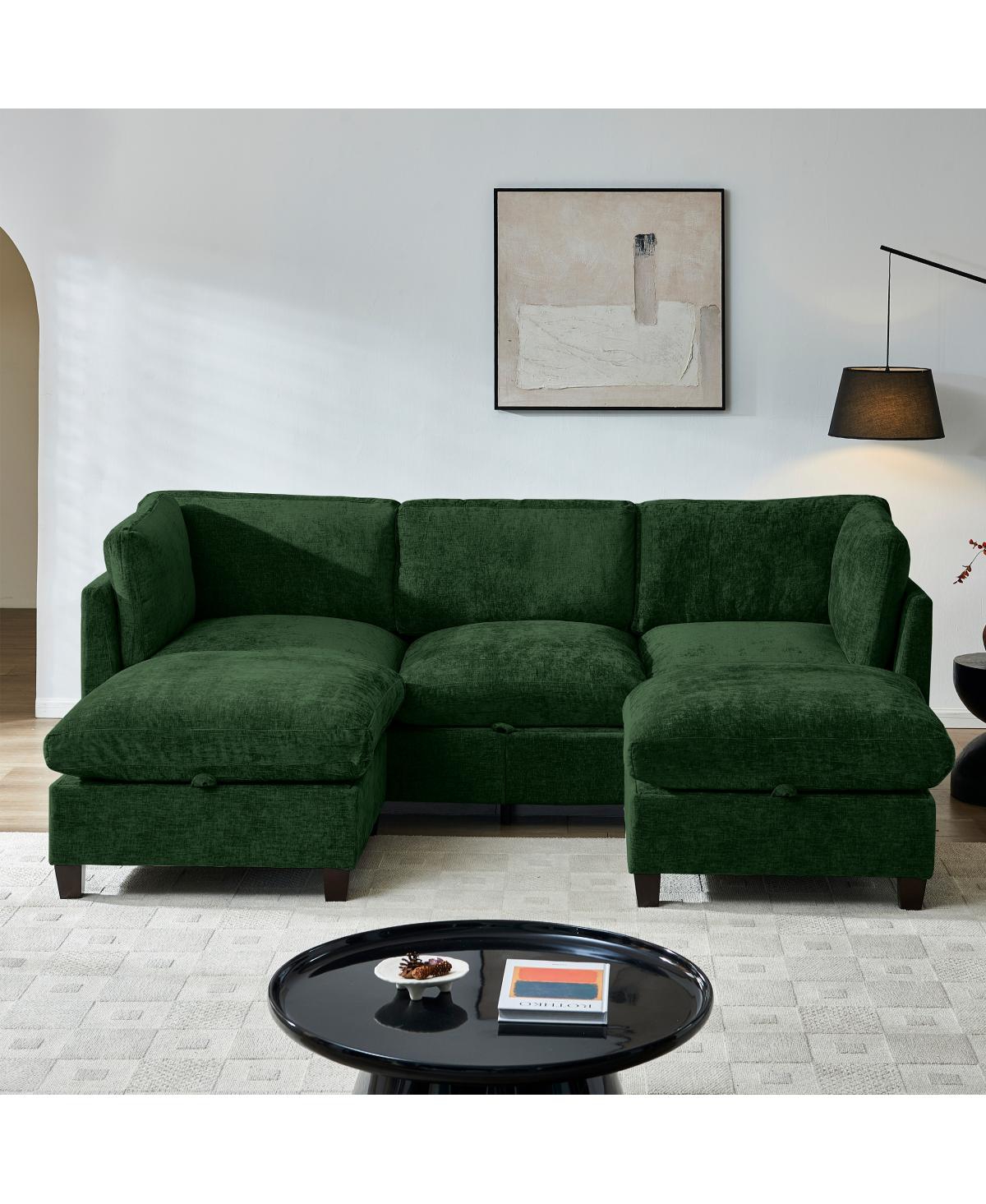 Click here for Streamdale Furniture Chenille U-Shape Sectional So... prices