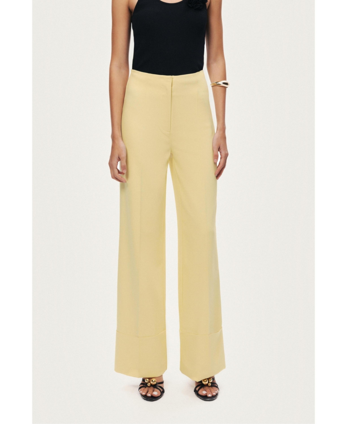 Click here for Nocturne Womens High-Waist Tailored Wide-Leg Pants... prices