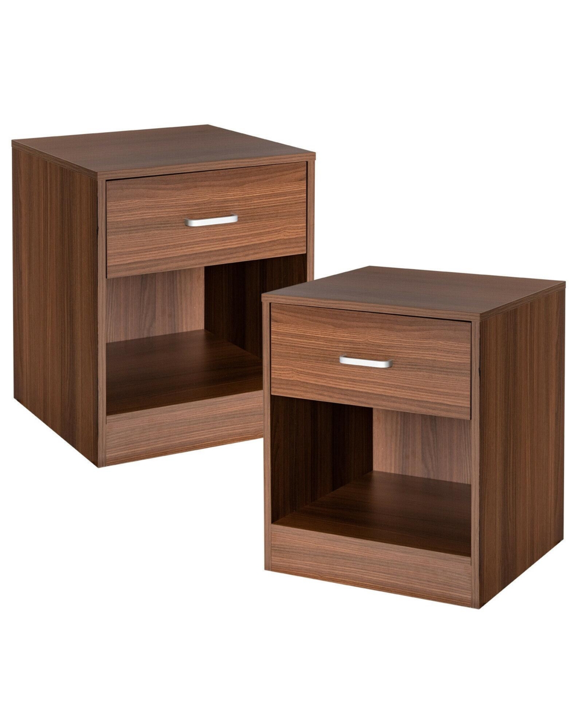 Click here for sumyeg Set of 2 Modern Wooden Nightstands with Sto... prices