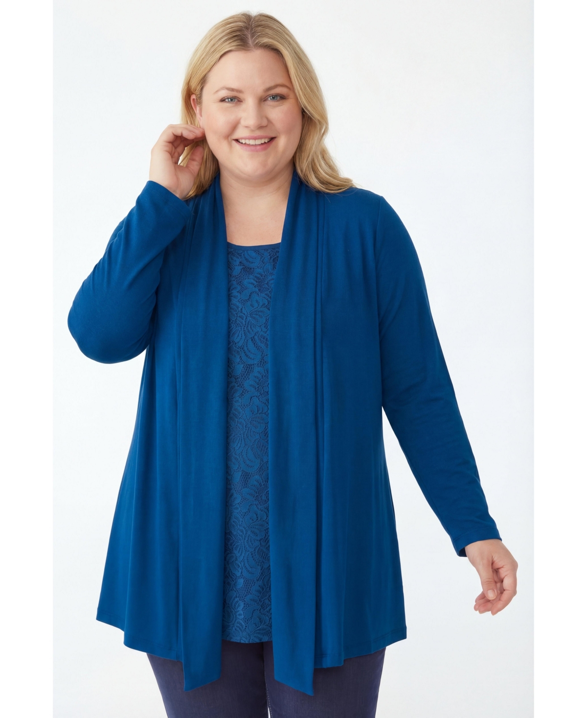 Click here for Woman Within Plus Size Within 2-Fer Cardigan & Att... prices