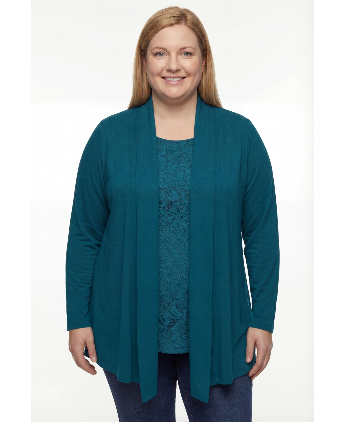 Click here for Woman Within Plus Size Within 2-Fer Cardigan & Att... prices