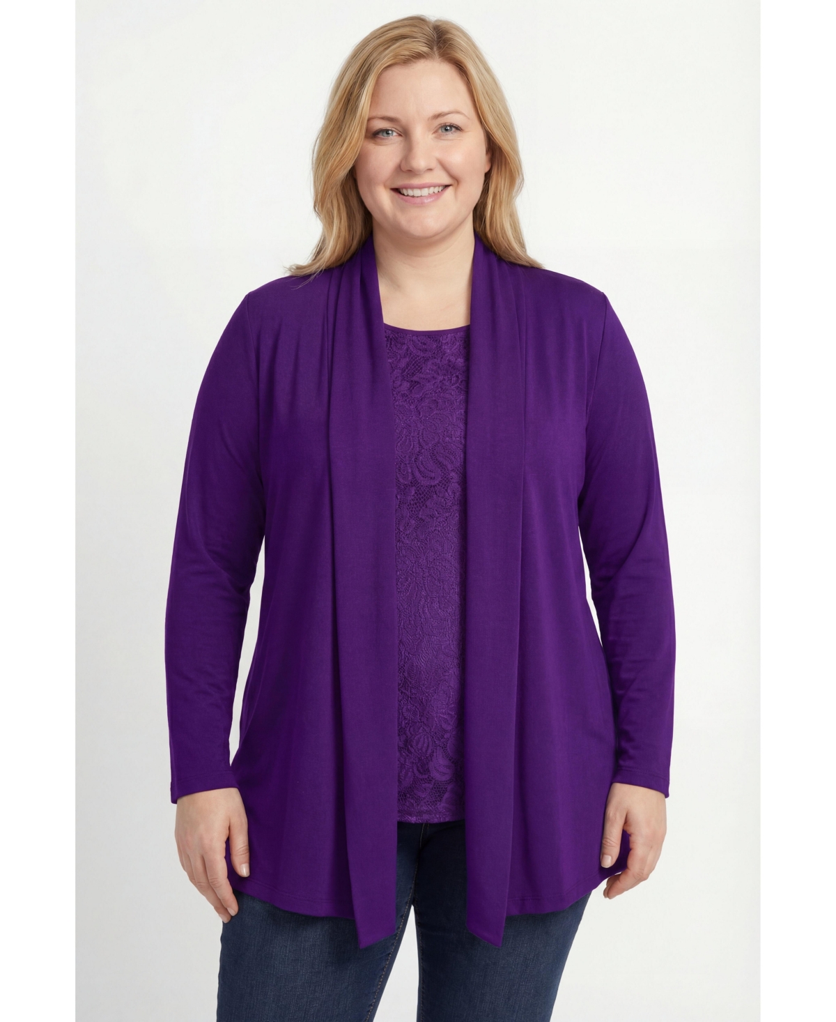 Click here for Woman Within Plus Size Within 2-Fer Cardigan & Att... prices