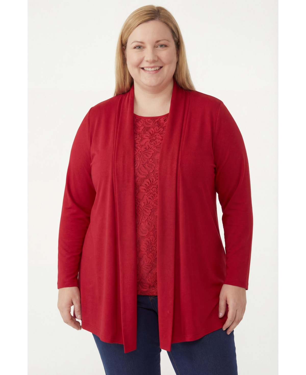 Click here for Woman Within Plus Size Within 2-Fer Cardigan & Att... prices