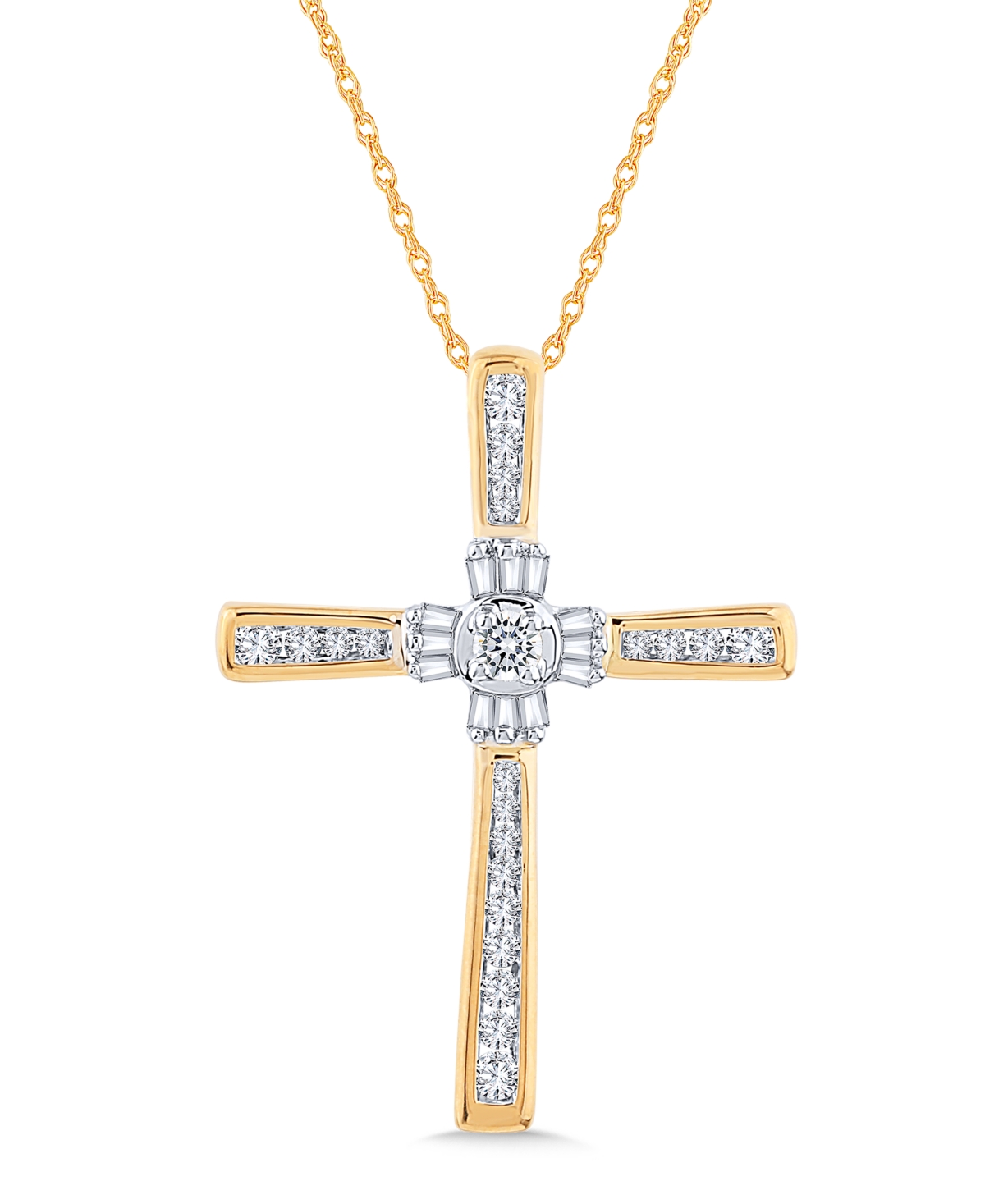 Click here for 14k Gold Pendant  Diamond Cross (1/4 ct. t.w.) prices