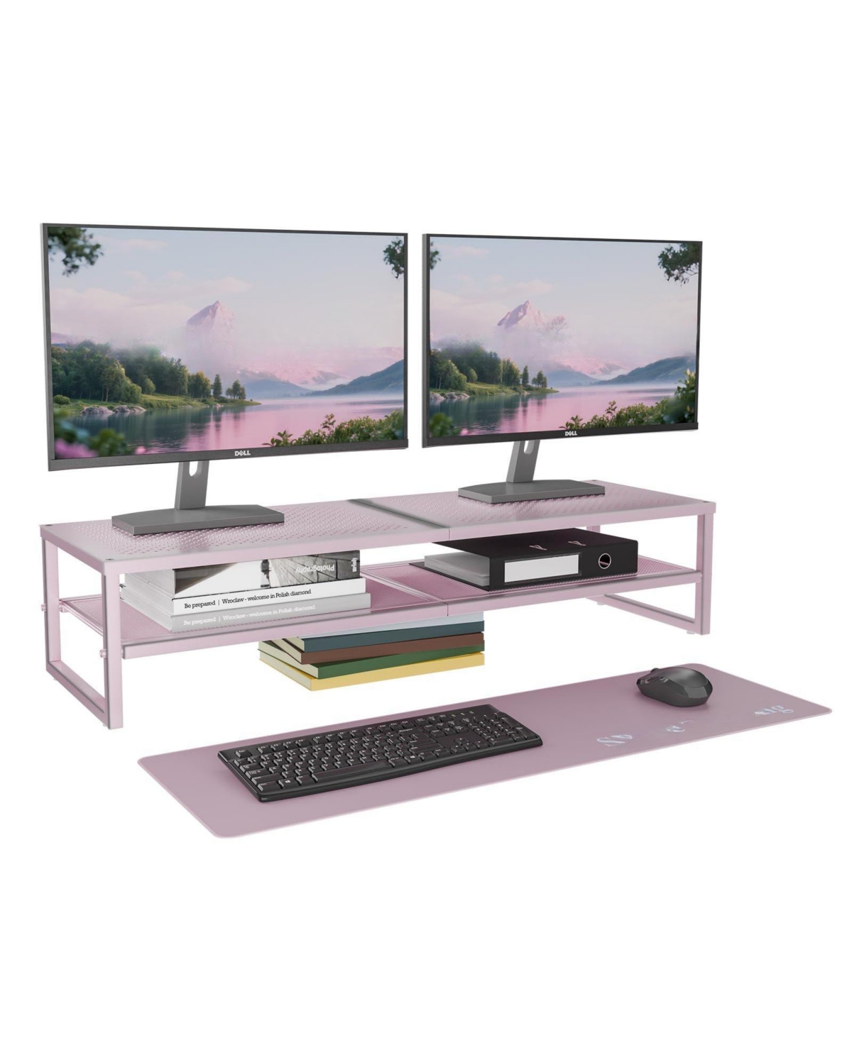 Click here for Gnuadz Metal Dual Monitor Stand Riser with Mouse P... prices