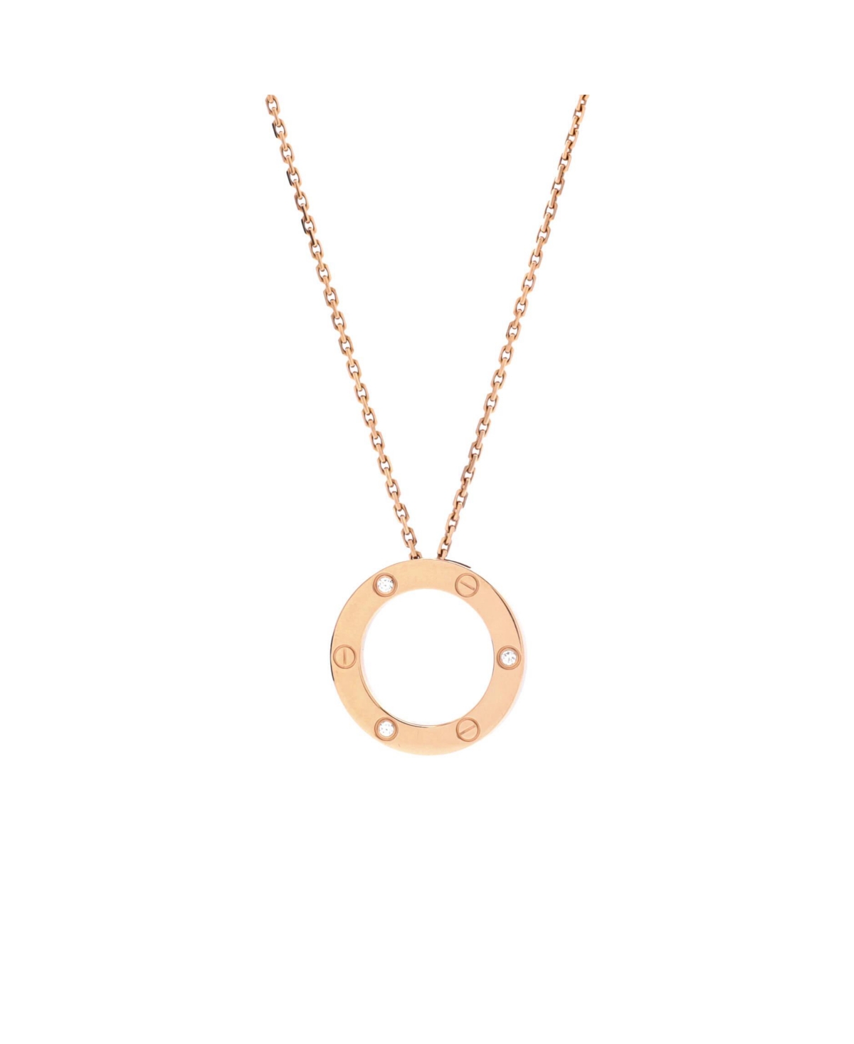 Click here for Pre-Owned Cartier 3 Diamonds Love Pendant Necklace... prices