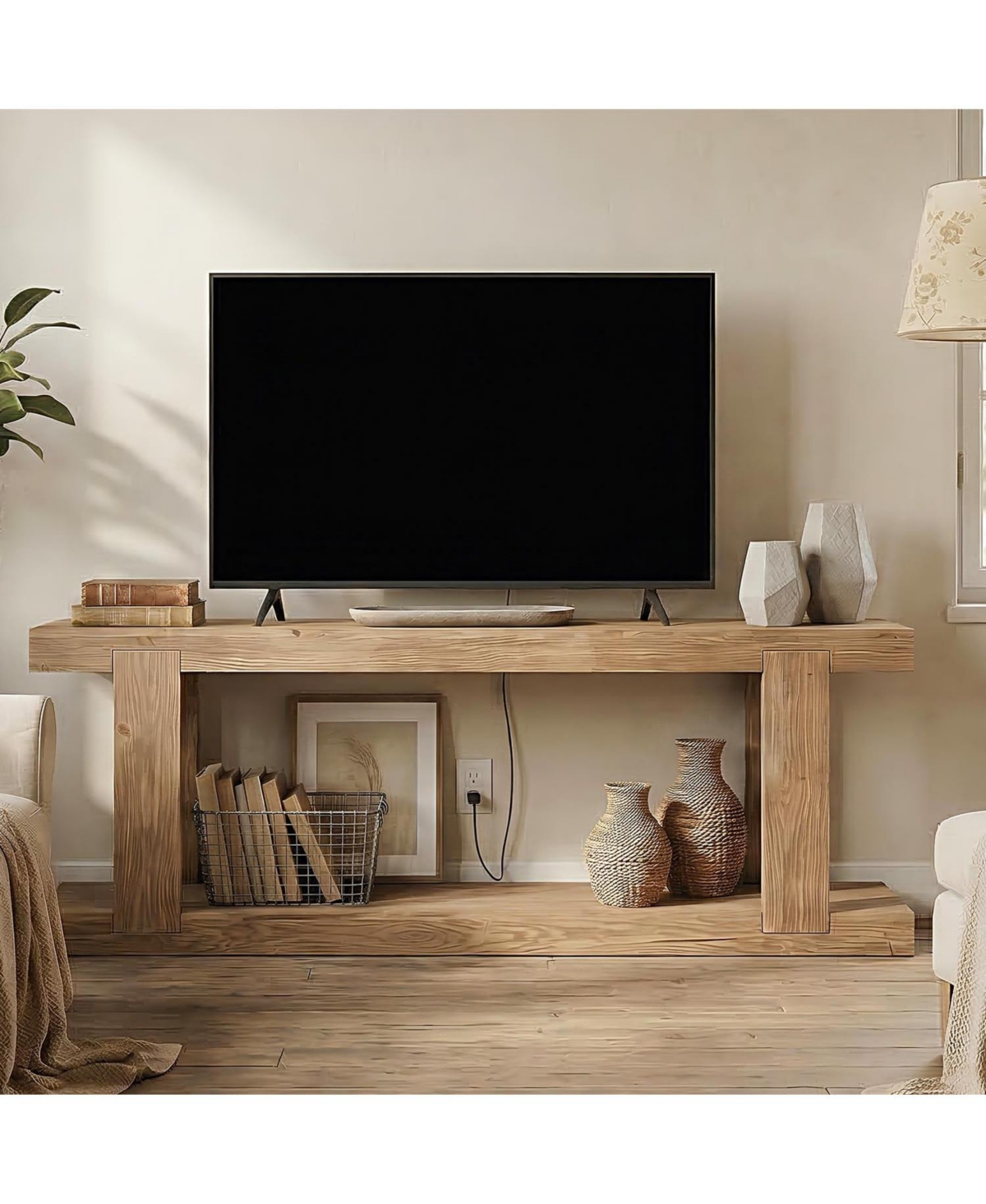 Click here for Tribesigns Solid Wood Tv Stand for Televisions up... prices
