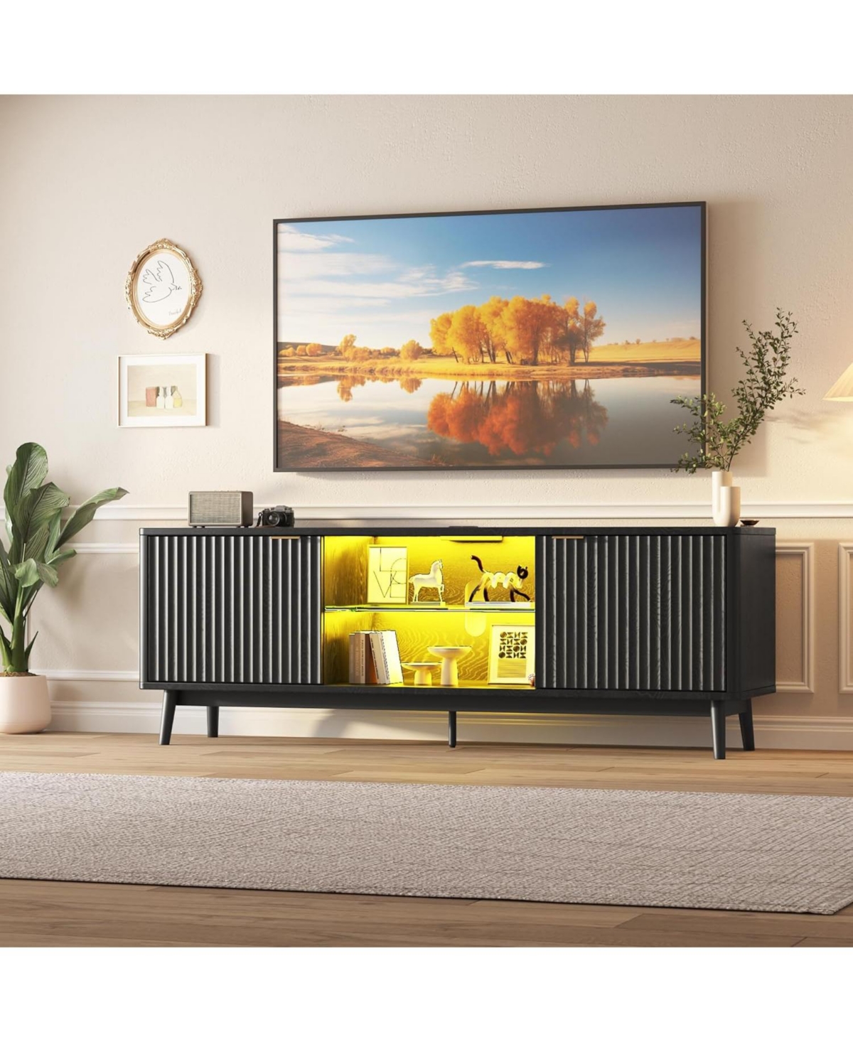 Click here for gaomon Tv Stands for Living Room  Mid Century Mode... prices