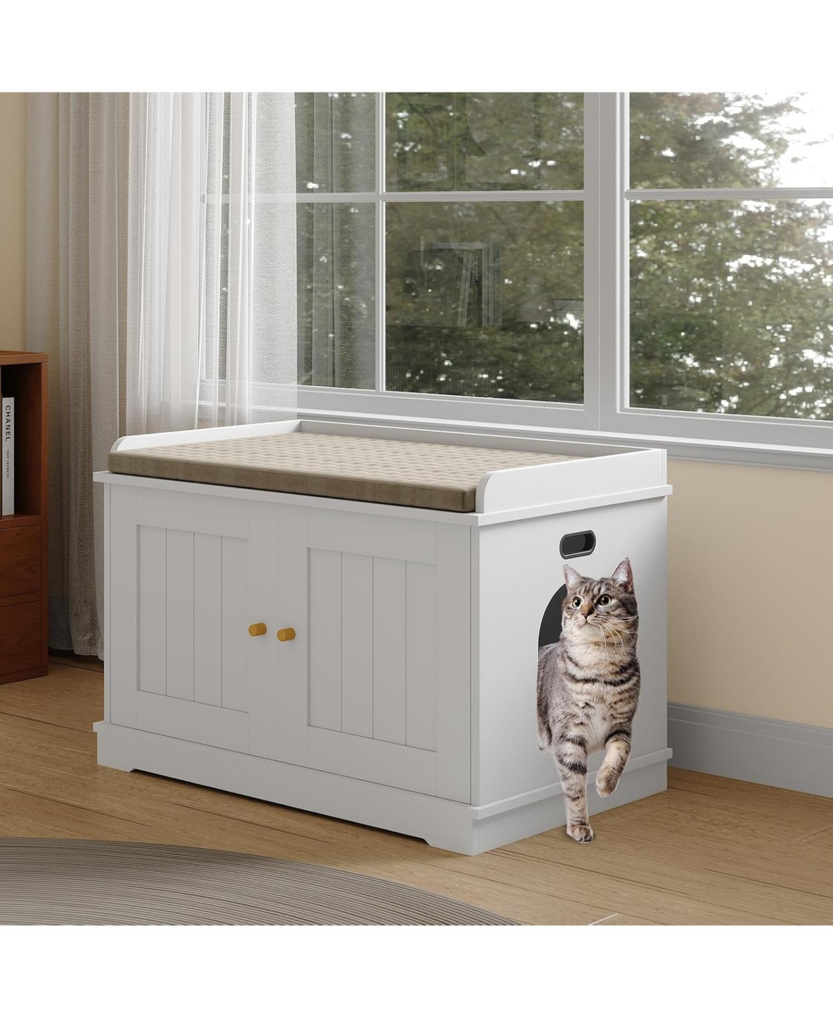 Click here for gaomon Cat Litter Box Enclosure Hidden Litter Box... prices