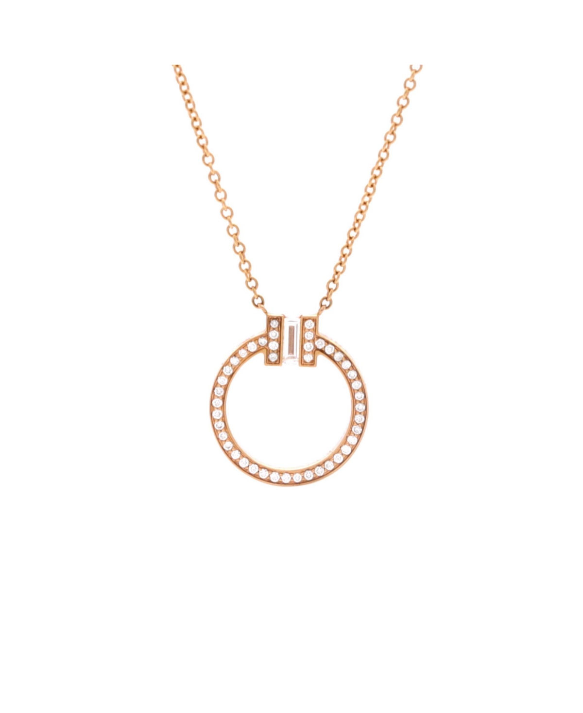 Click here for Pre-Owned Tiffany & Co T Circle Pendant Necklace -... prices