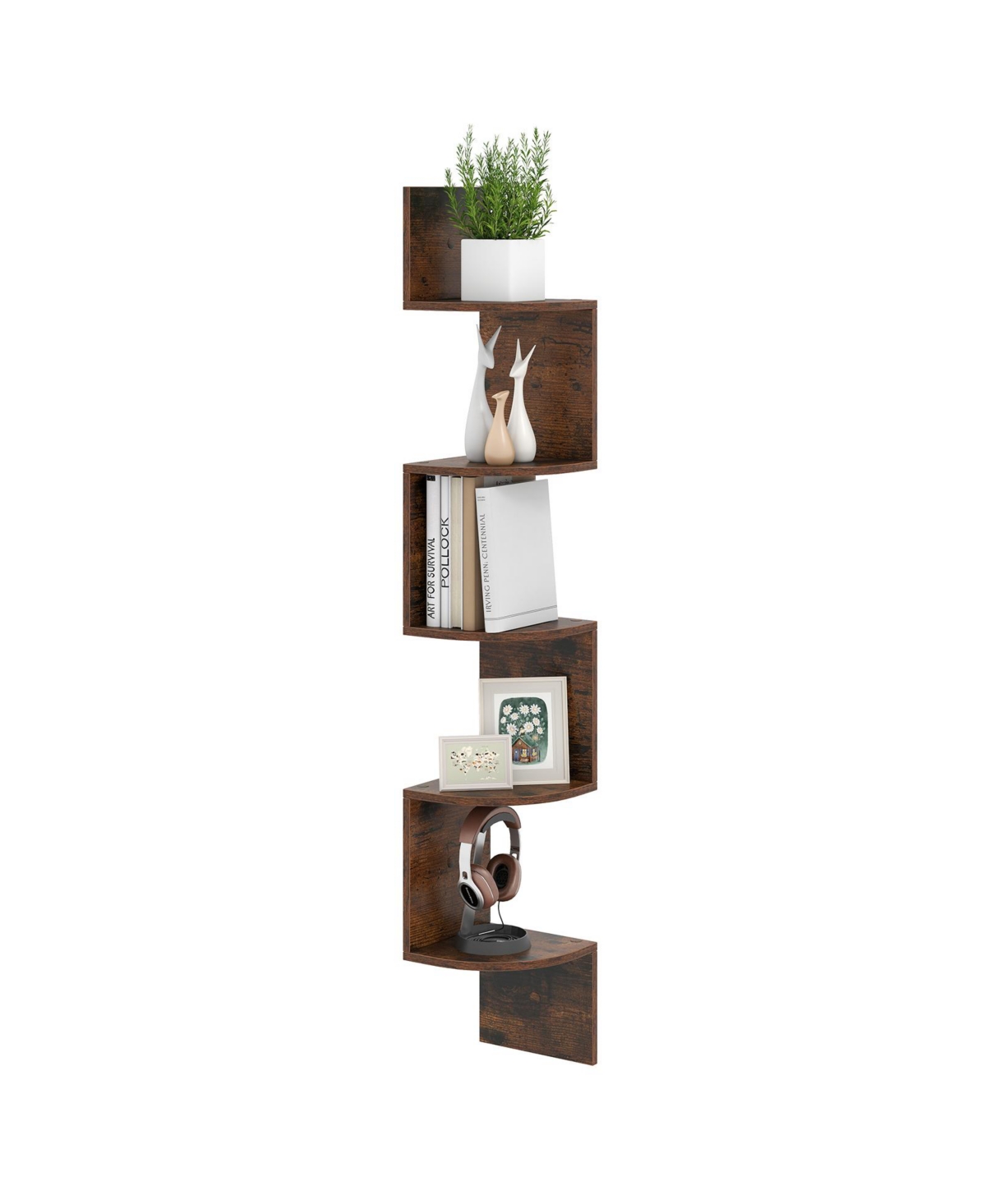 Click here for Gouun 5-Tier Wall Mounted Corner Shelf with Floati... prices