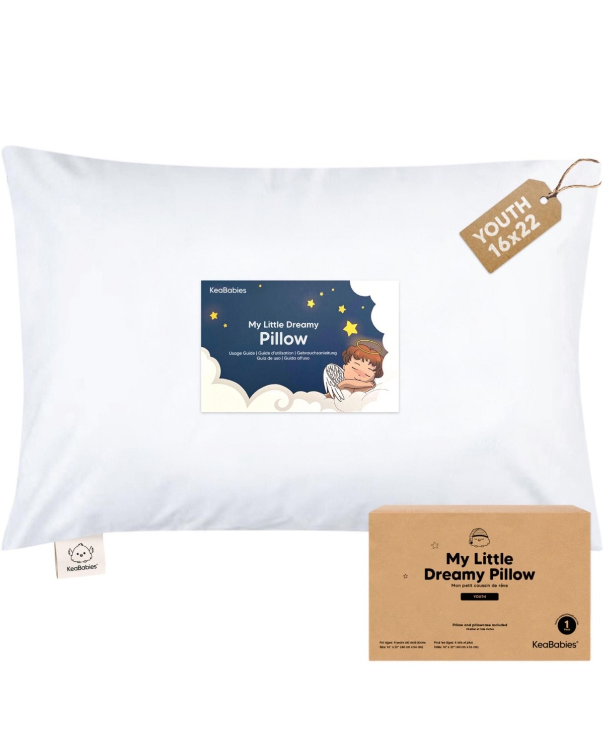 Click here for KeaBabies Youth Pillow with Pillowcase Soft Organi... prices