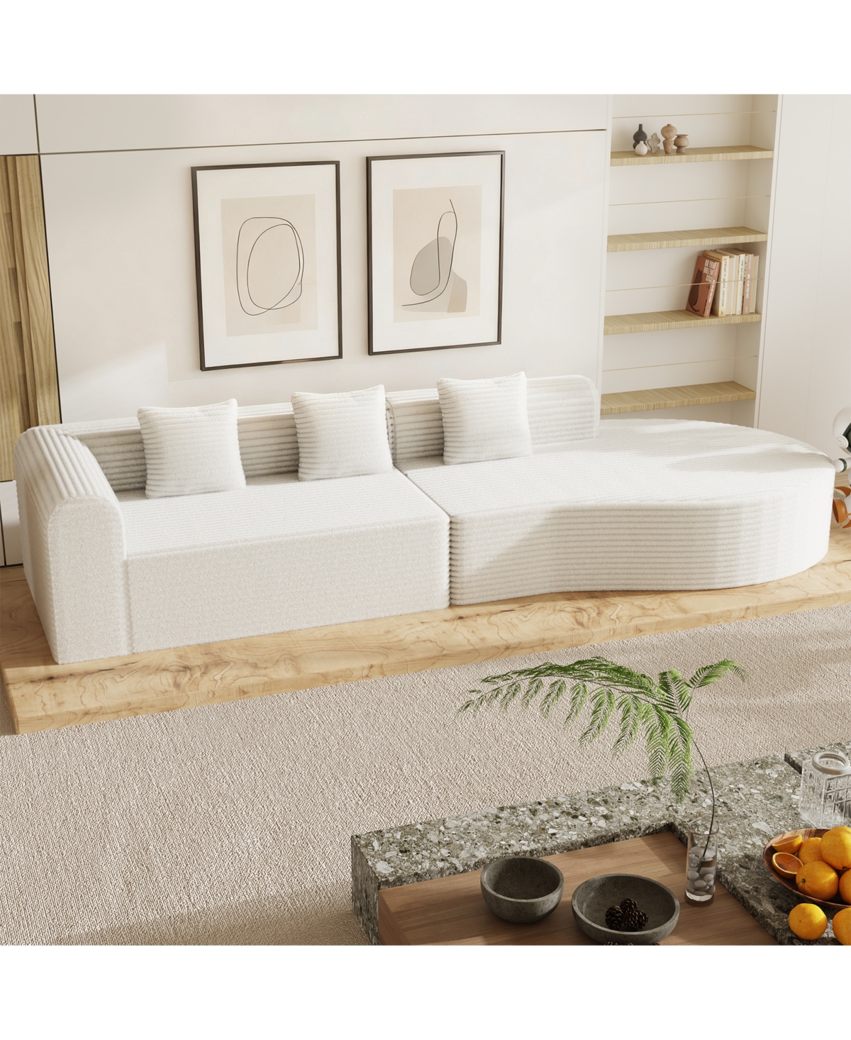 Click here for Aecojoy 134 Modern Sectional Couches 1400LBS Overs... prices