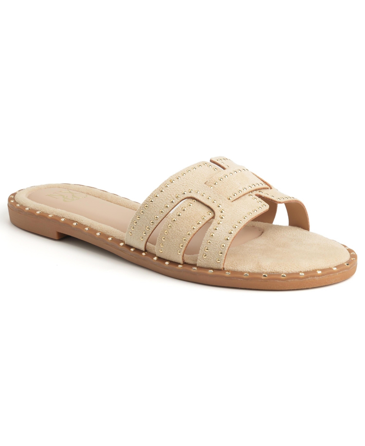 Click here for New York & Company Womens Zora Slides Sandals - Nu... prices