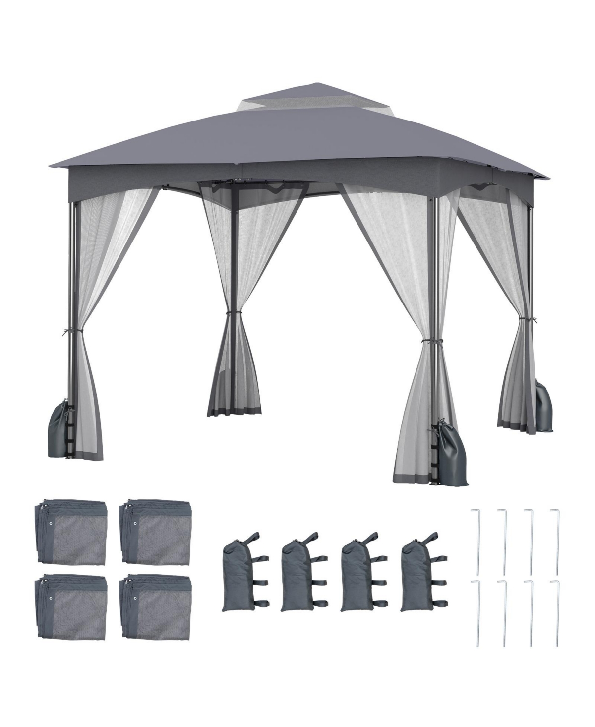 Click here for Slickblue 10 X 10 Ft Heavy-Duty Patio Gazebo with... prices