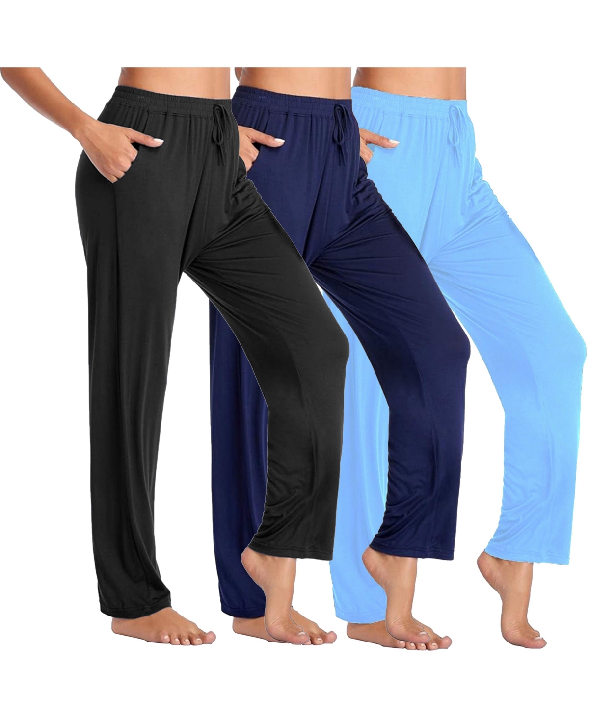 Click here for Blue Ice Womens Loose Fit Classic Lounge Pants-3 P... prices
