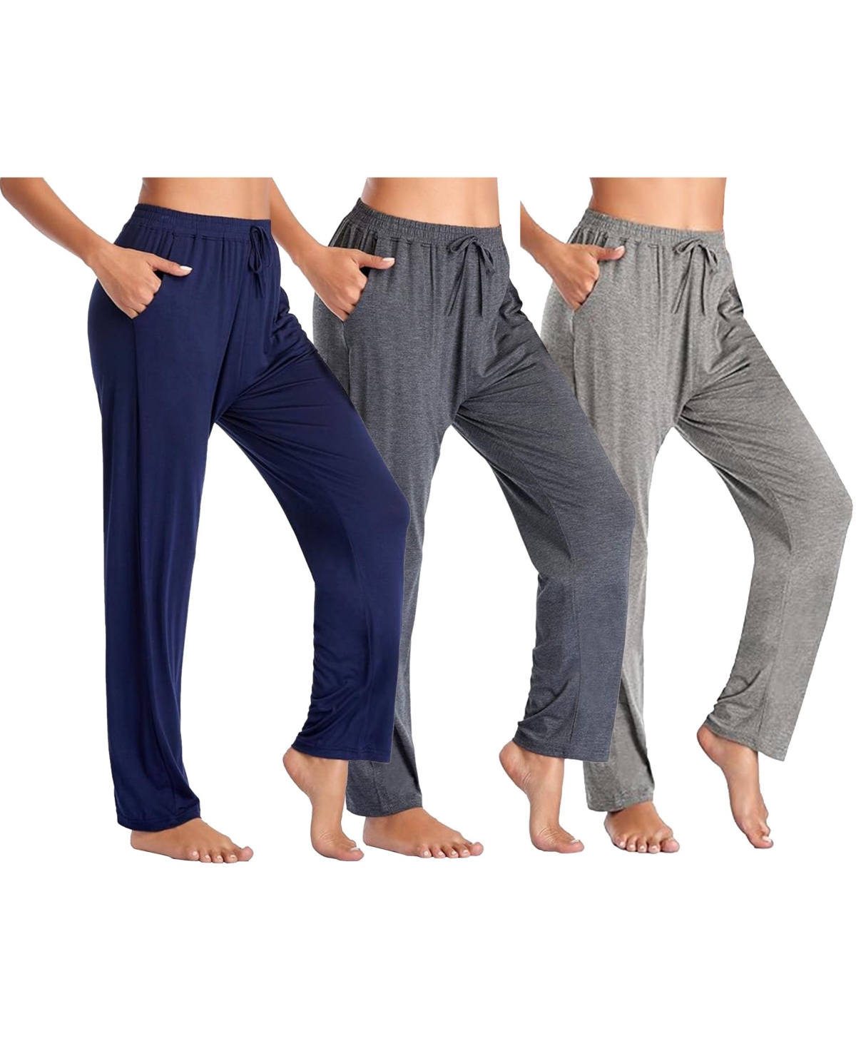 Click here for Blue Ice Womens Loose Fit Classic Lounge Pants-3 P... prices
