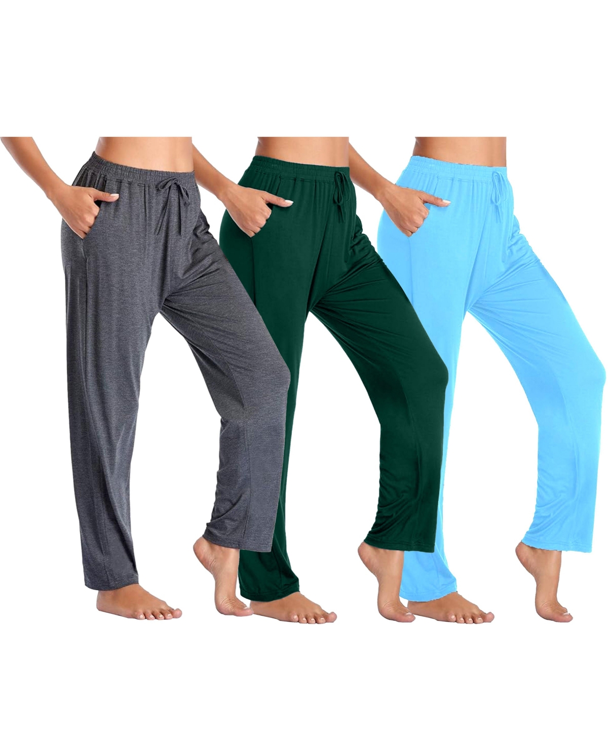Click here for Blue Ice Womens Loose Fit Classic Lounge Pants-3 P... prices