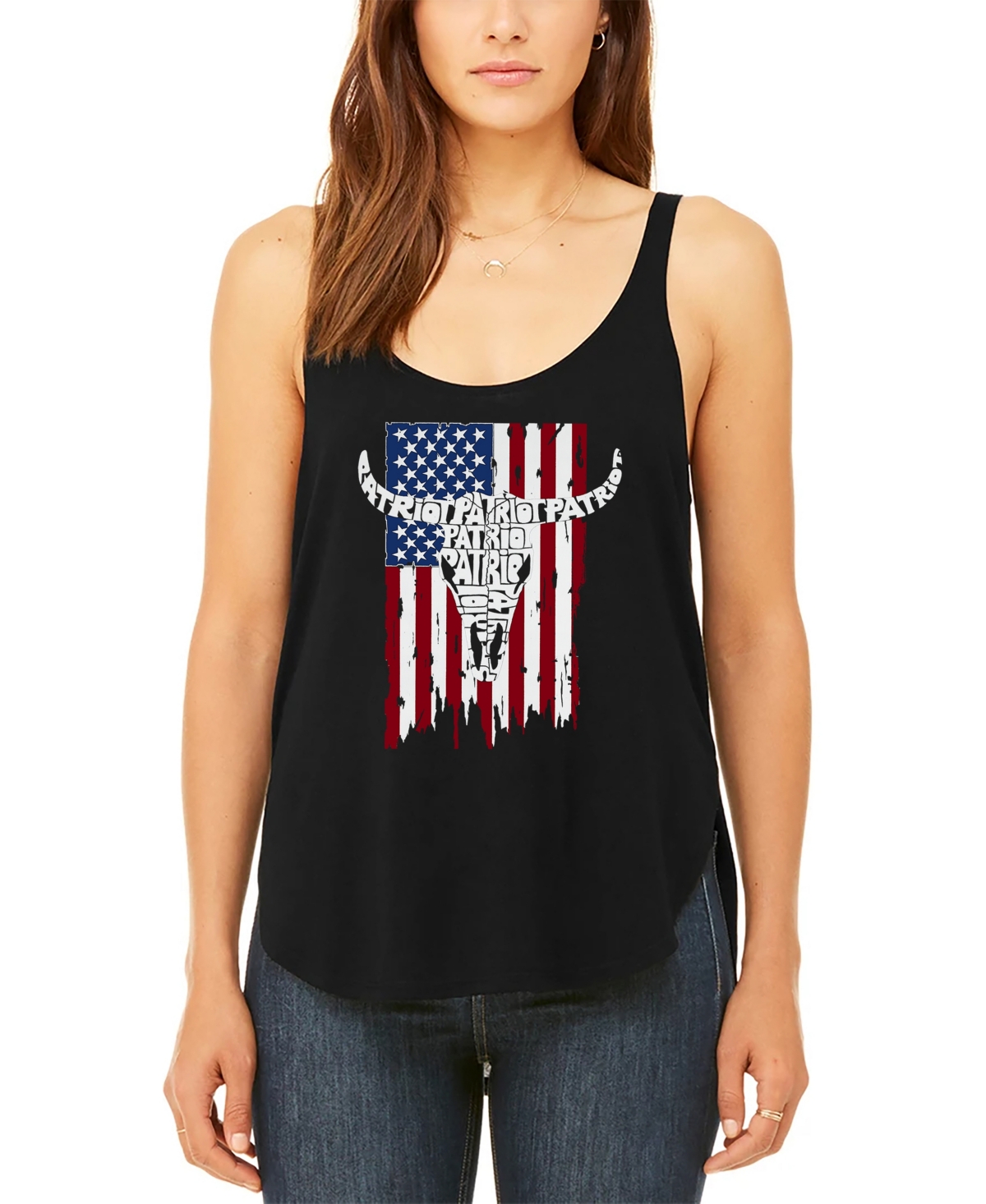 Click here for La Pop Art Womens Patriot Flag Premium Word Art Fl... prices
