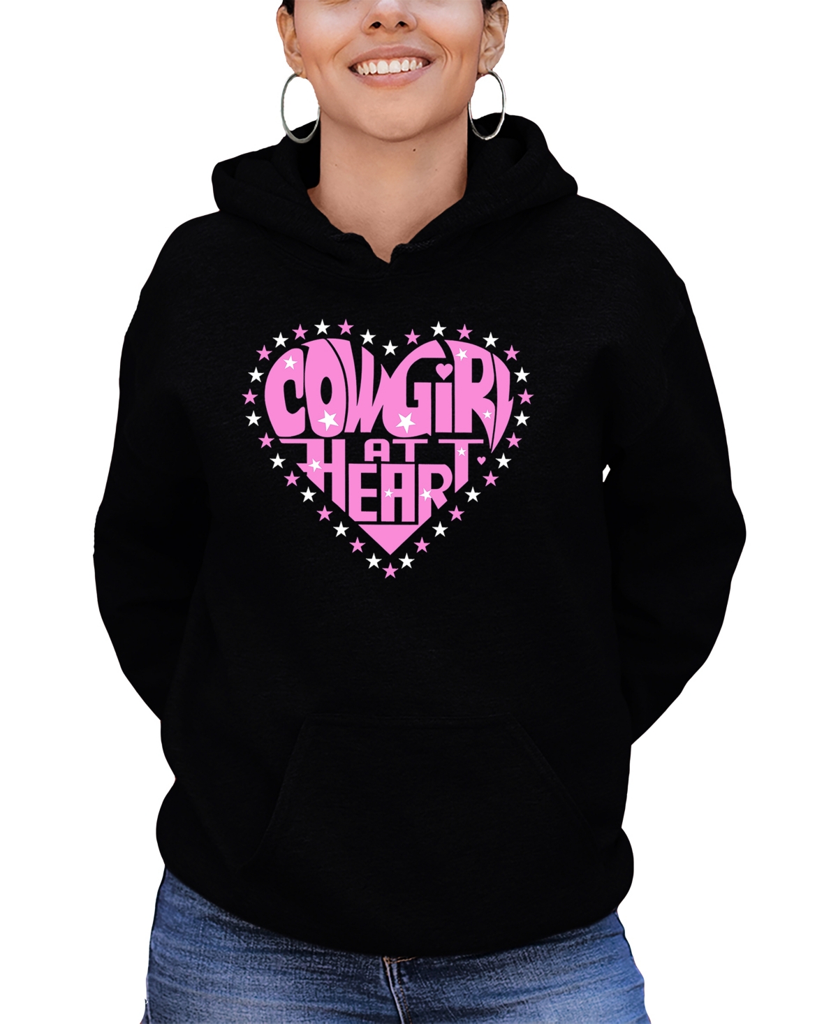 Click here for La Pop Art Womens Cowgirl at Heart Word Art Hooded... prices