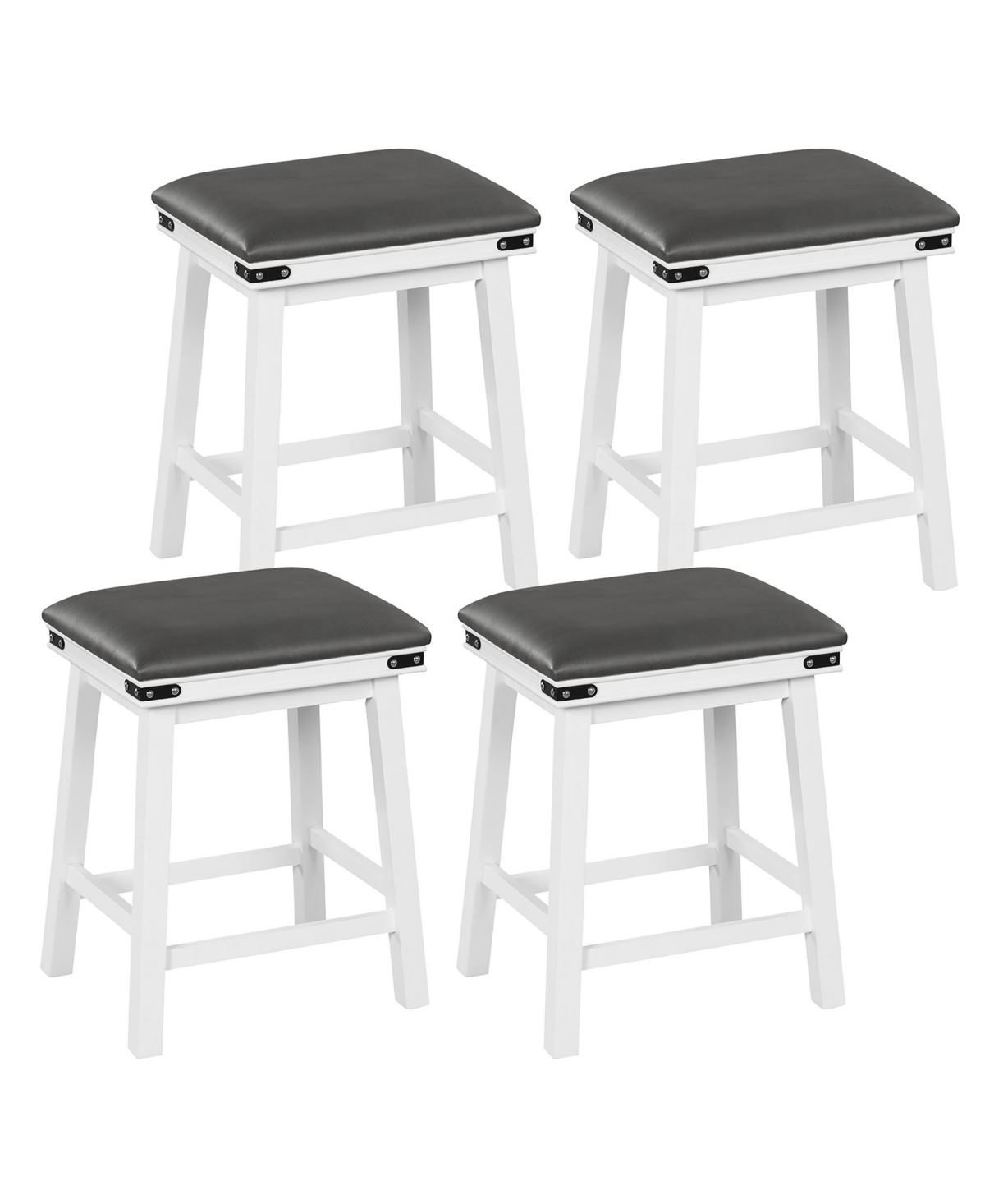 Click here for Gymax Pu Leather Bar Stools Set of 4 24 Counter He... prices