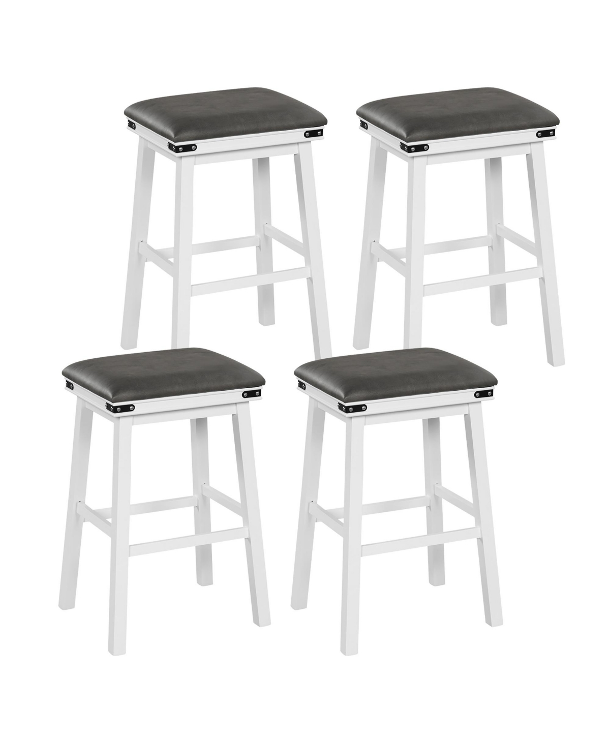 Click here for Gymax Pu Leather Bar Stools Set of 4 30 Counter He... prices