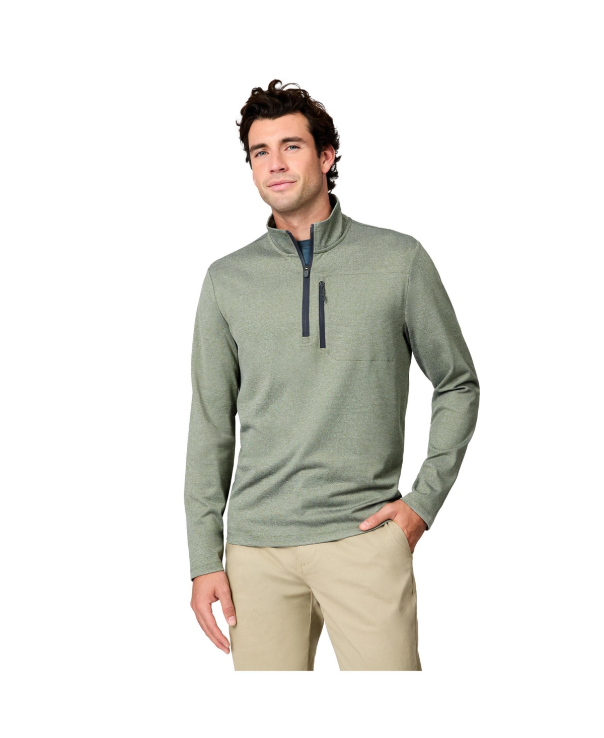 Click here for Free Country Mens Tech Double Face Quarter Zip Shi... prices