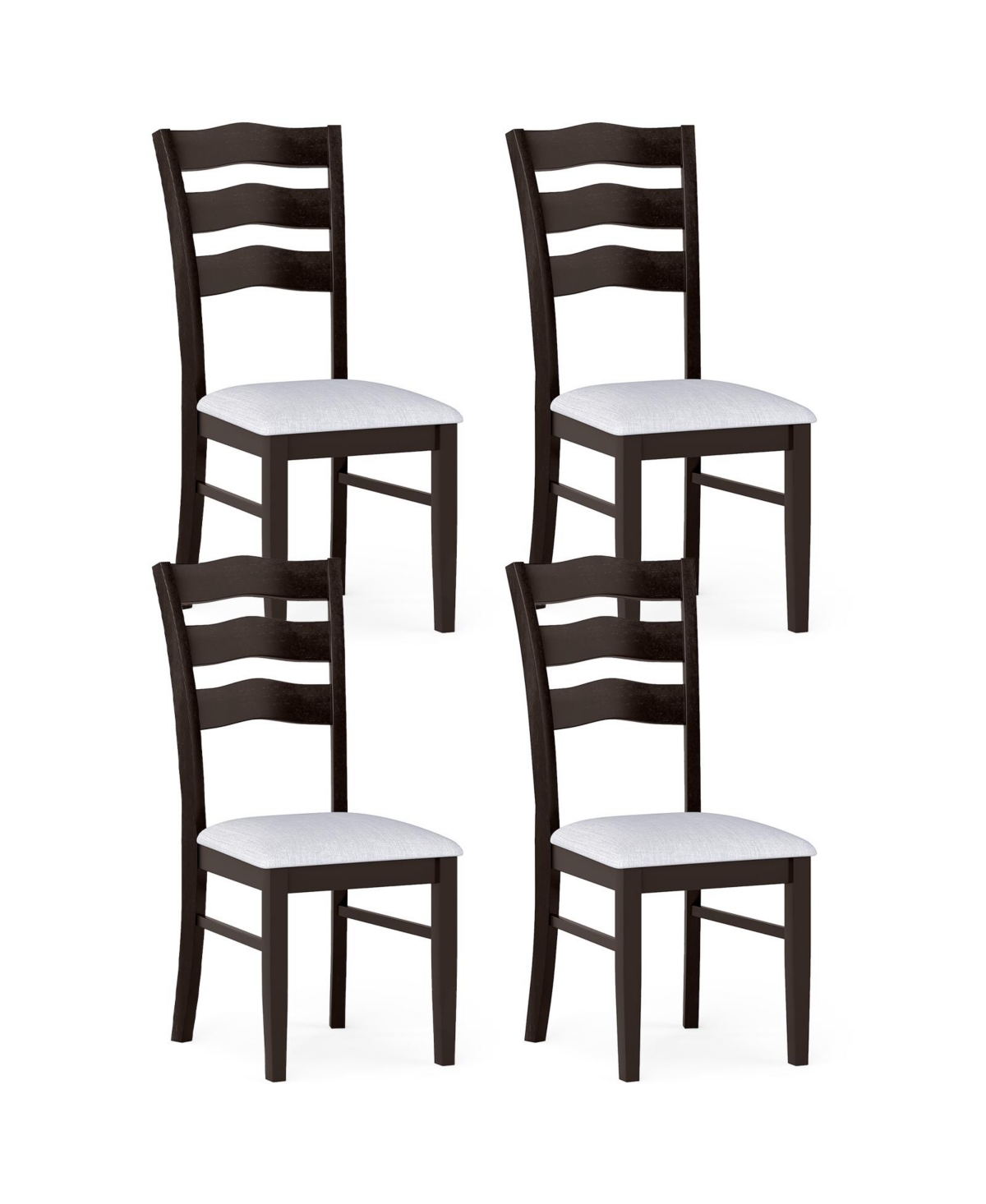 Click here for Gymax Dining Chairs Set of 4 Fabric Rubber Wood Le... prices