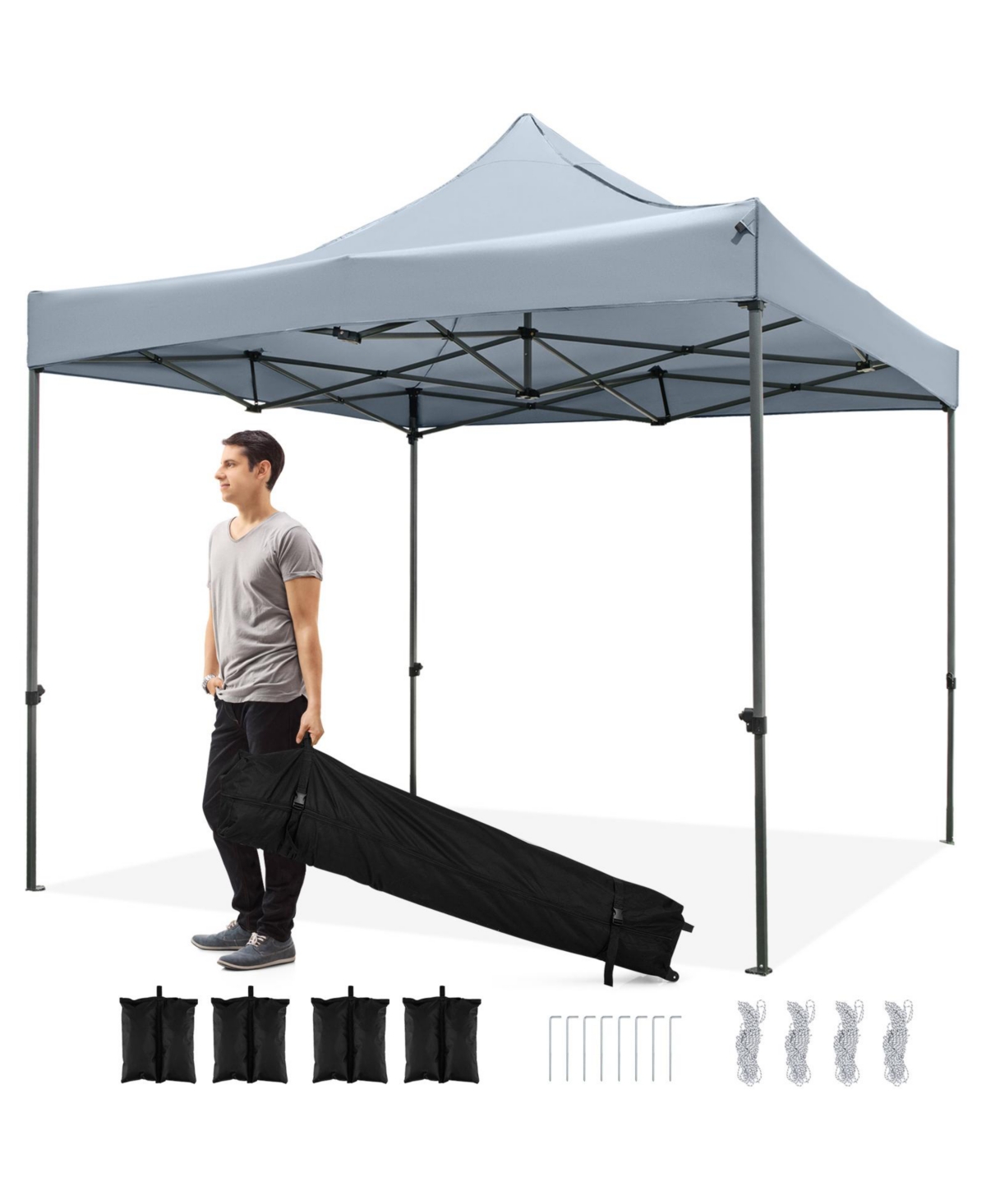 Click here for Mecale 10x10 ft Pop-Up Canopy Gazebo with Wheeled... prices