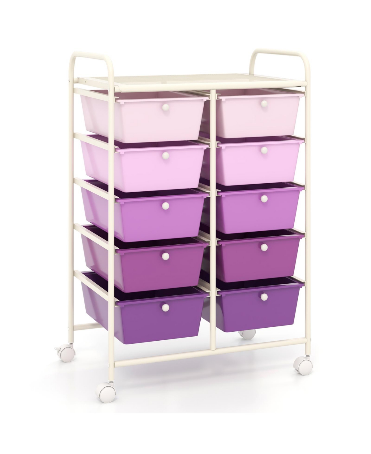 Click here for Sugift 10-Drawer Rolling Storage Cart - Purple prices