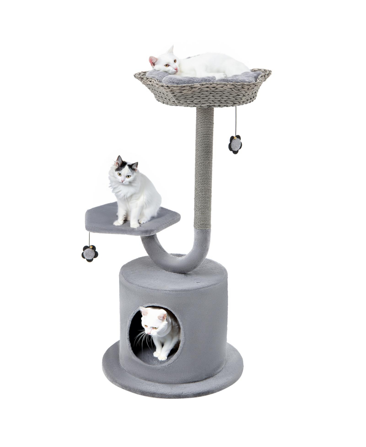 Click here for Cozito Cat Tower 42 inch with Curved Metal Frame f... prices