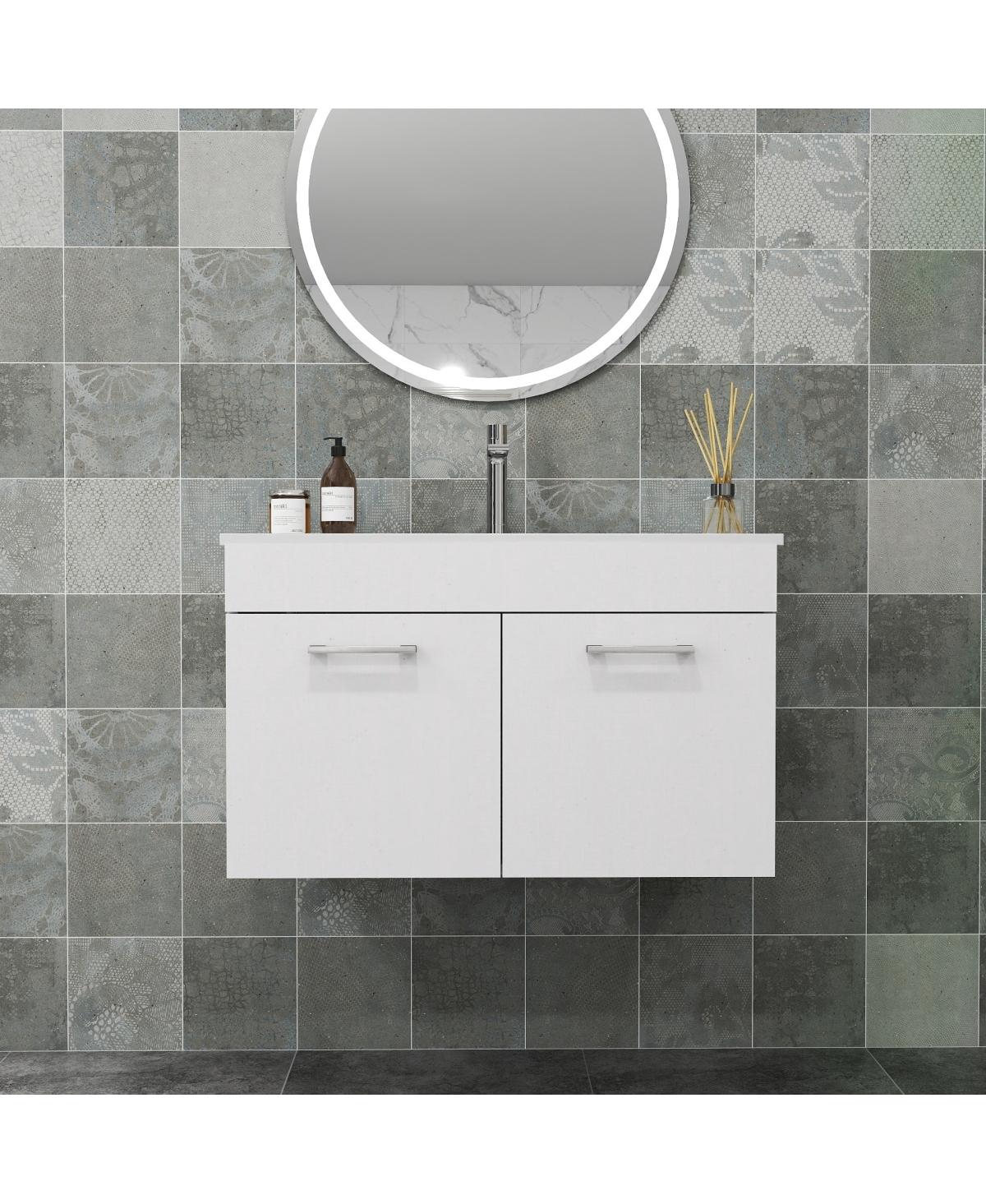 Click here for Sillysis Inch Wall Mounted Bathroom Vanity with Ce... prices
