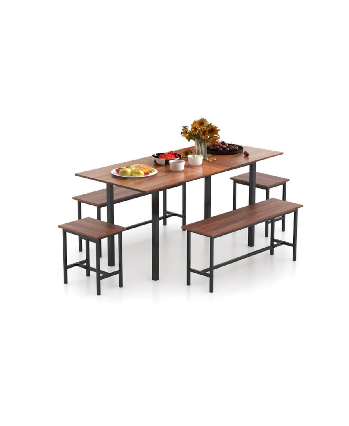Click here for Gouun Extendable 5-Piece Dining Room Set for 4-6 w... prices