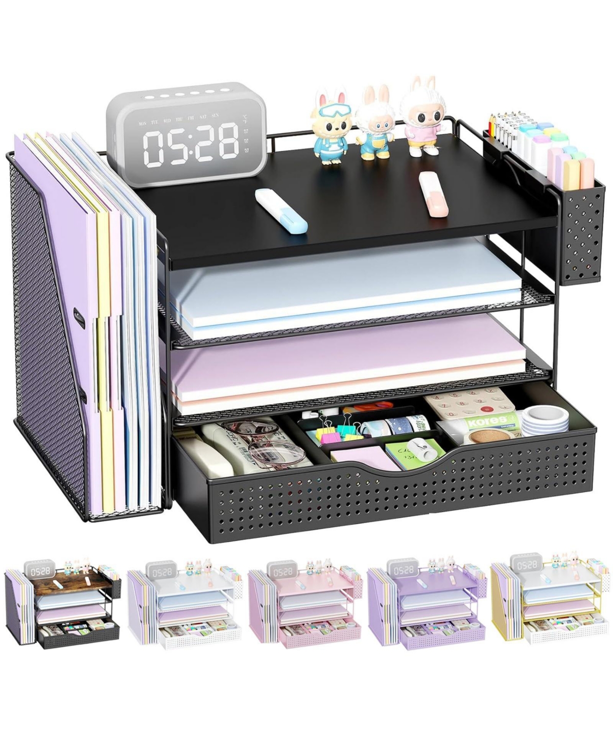 Click here for Gnuadz Wood Desk Organizer File Holder 4-Tier Draw... prices