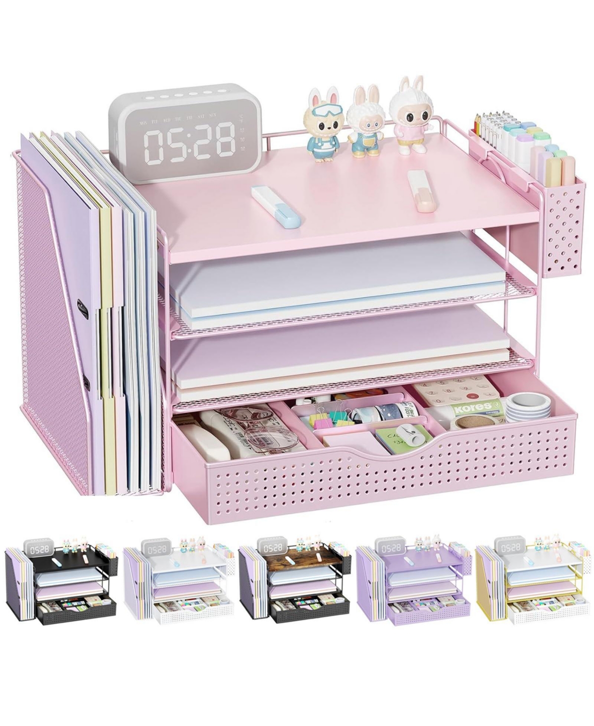 Click here for Gnuadz Wood Desk Organizer File Holder 4-Tier Draw... prices