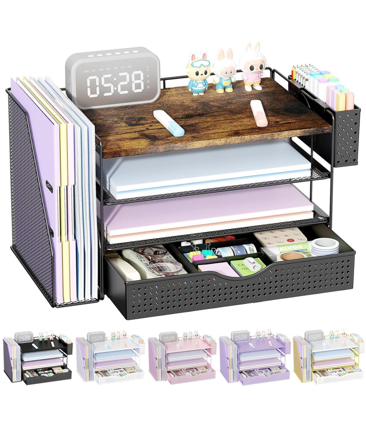 Click here for Gnuadz Wood Desk Organizer File Holder 4-Tier Draw... prices