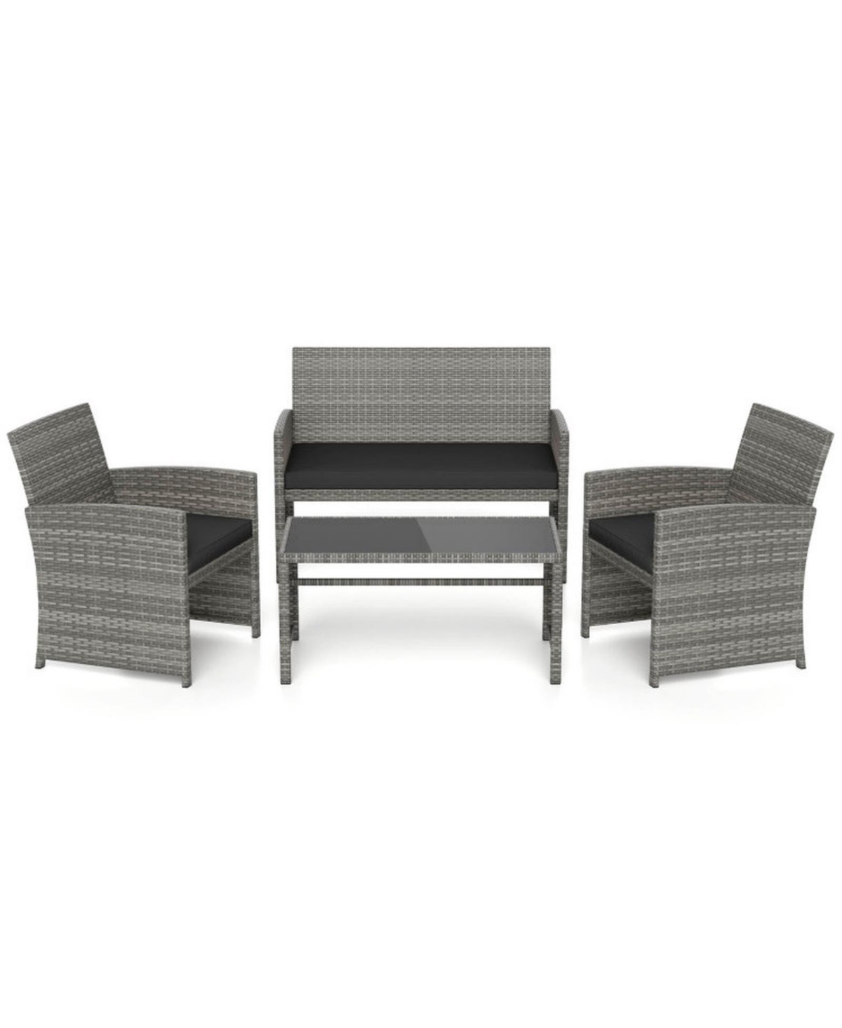 Click here for Gouun 4-Piece Wicker Patio Seating Set with Lovese... prices