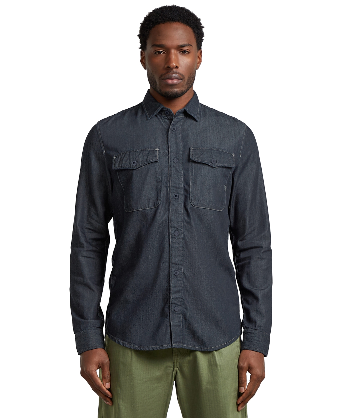 Click here for G-Star Raw Mens Marine Slim-Fit Shirt - Rinsed prices