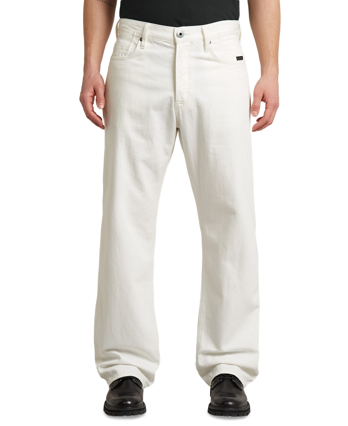 Click here for G-star Raw Mens Relaxed-Fit Straight Jeans - Ecru prices