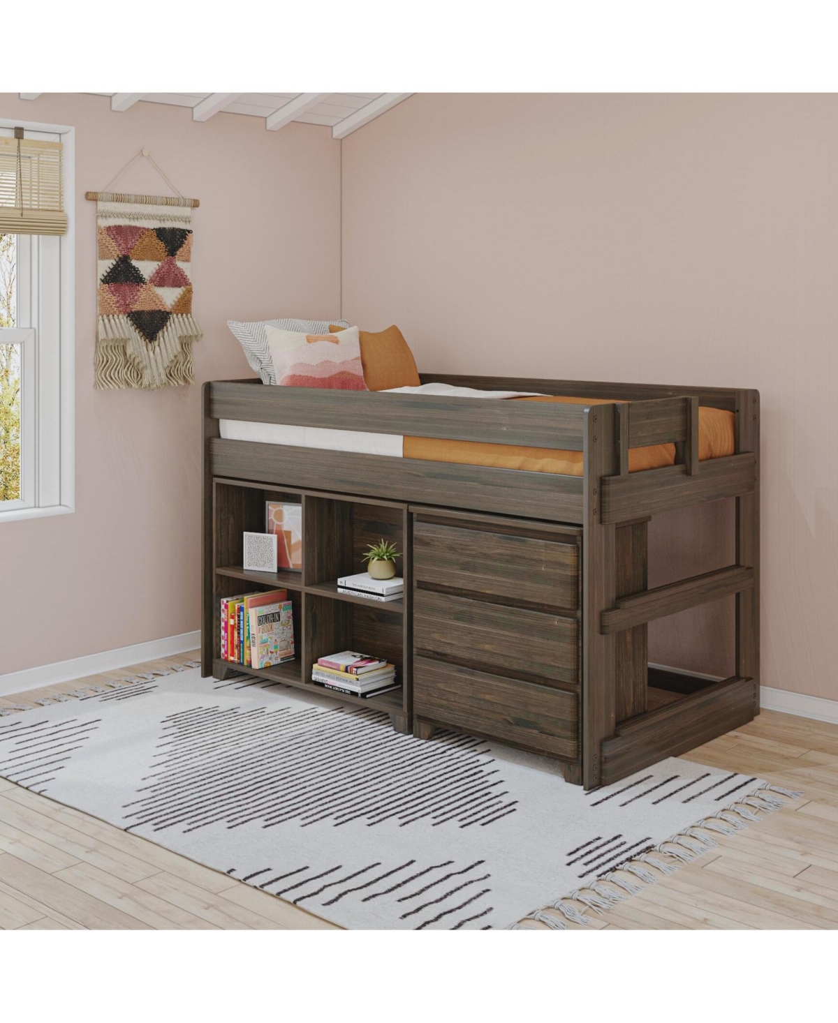 Click here for Max & Lily Modern Farmhouse Low Loft Bed  Twin Bed... prices