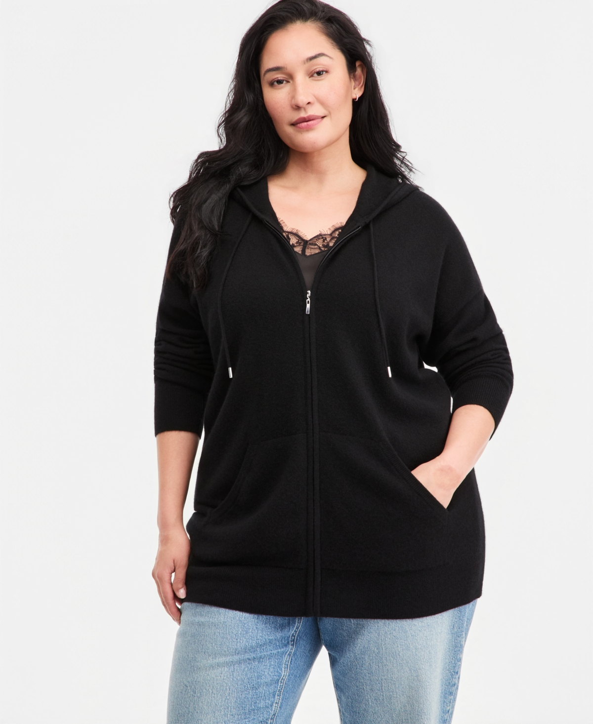 Click here for Charter Club Plus Size Cashmere Zippered Hoodie  M... prices