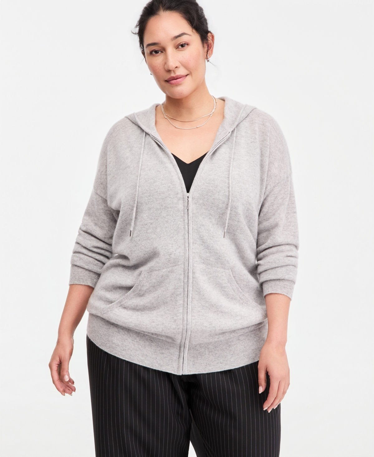 Click here for Charter Club Plus Size Cashmere Zippered Hoodie  M... prices