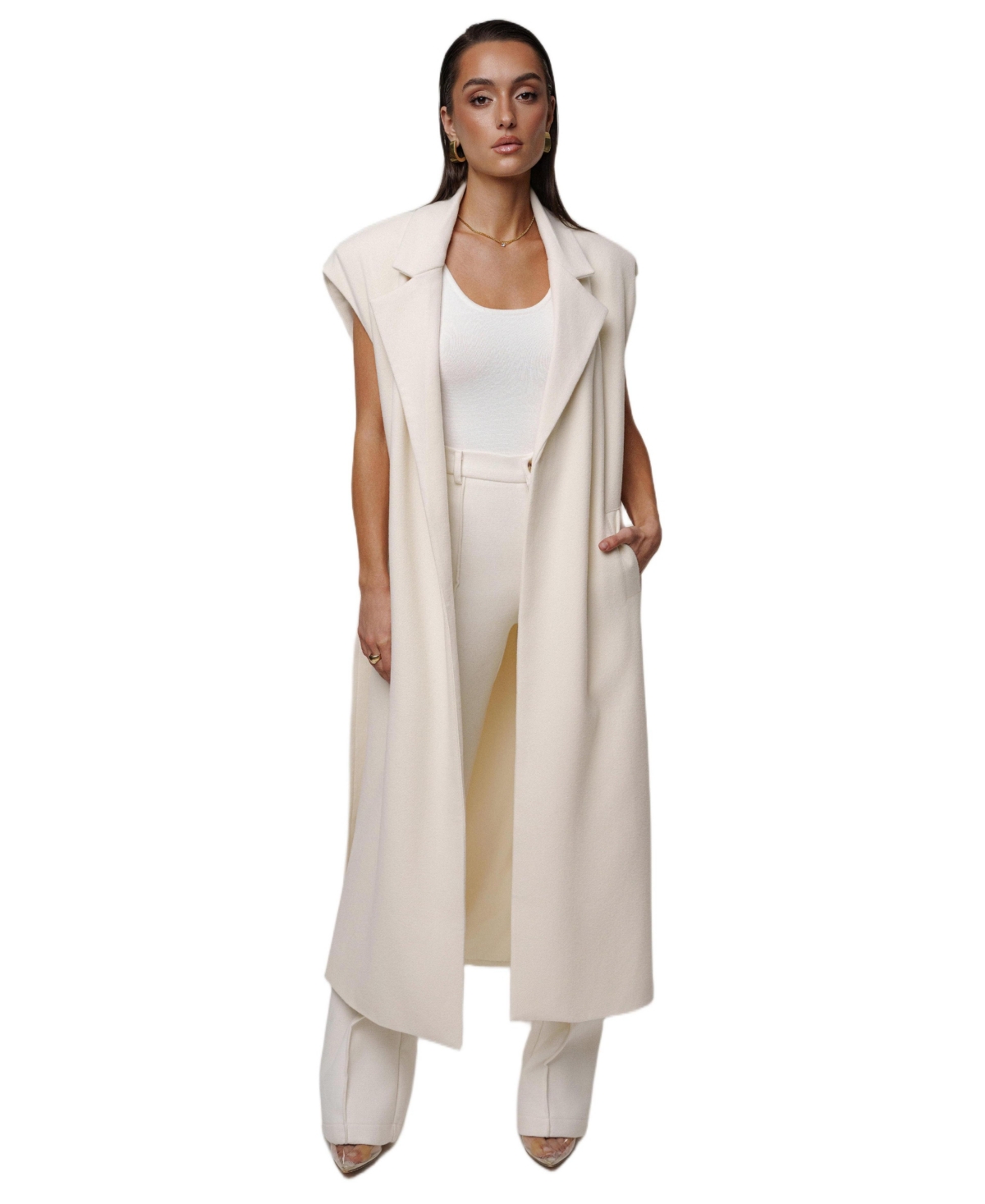 Click here for Jluxlabel Womens Cloud Woven Coat - Ivory prices