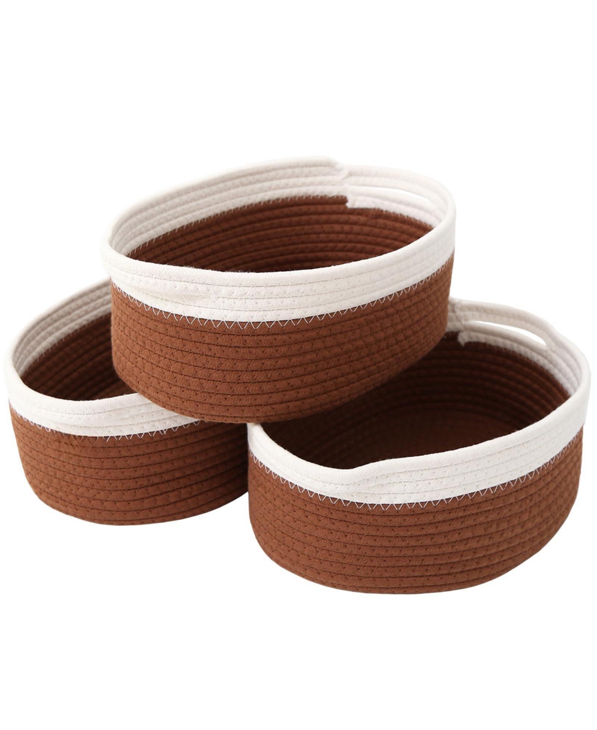 Click here for Gnuadz Woven Rope Storage Basket with Handles - Wh... prices