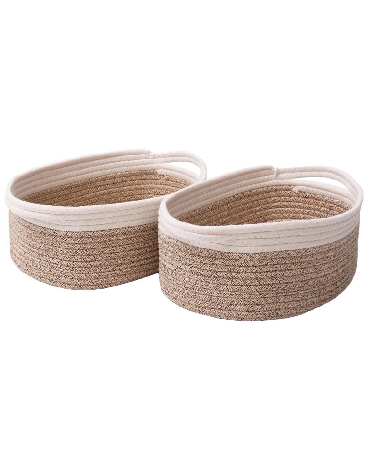 Click here for Gnuadz Woven Rope Storage Basket with Handles - Wh... prices