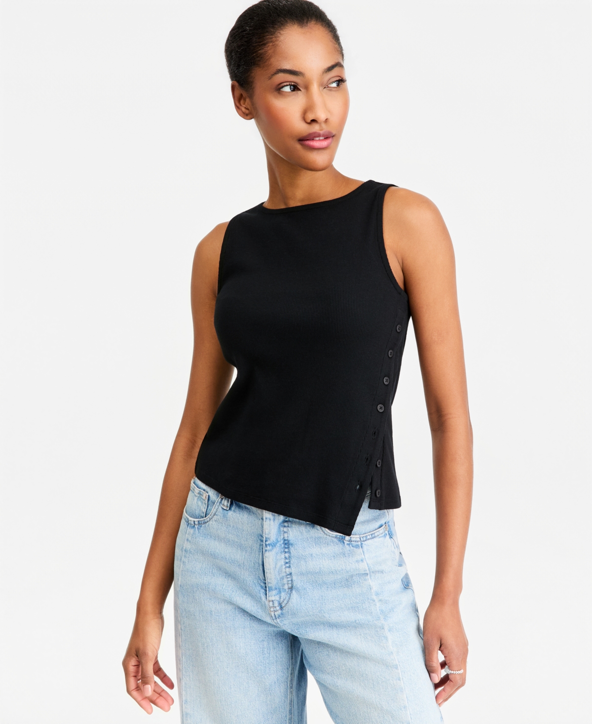 Click here for On 34th Womens Boatneck Side Button Tank  Macys Ex... prices