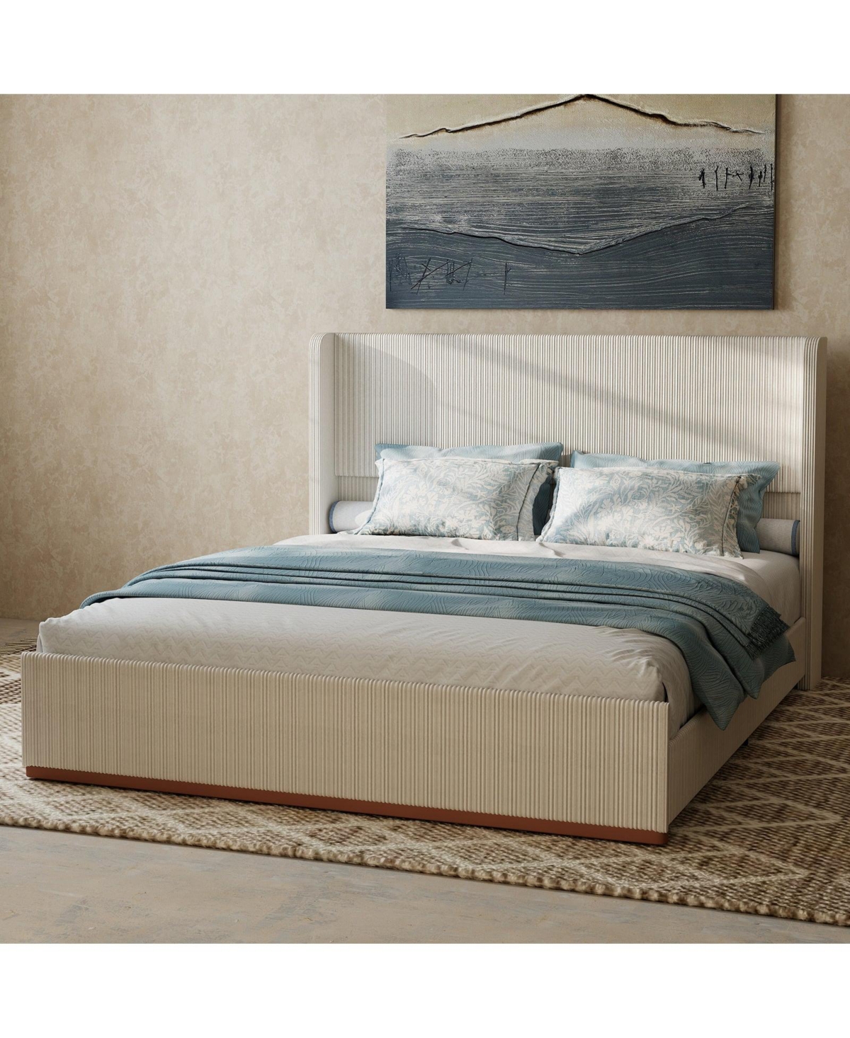 Click here for Lucky One Upholstered Bed Frame  47 Luxury Wingbac... prices