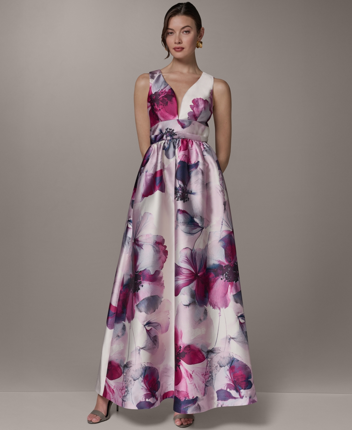 Click here for Donna Karan New York Womens V-Neck Ball Gown Sleev... prices