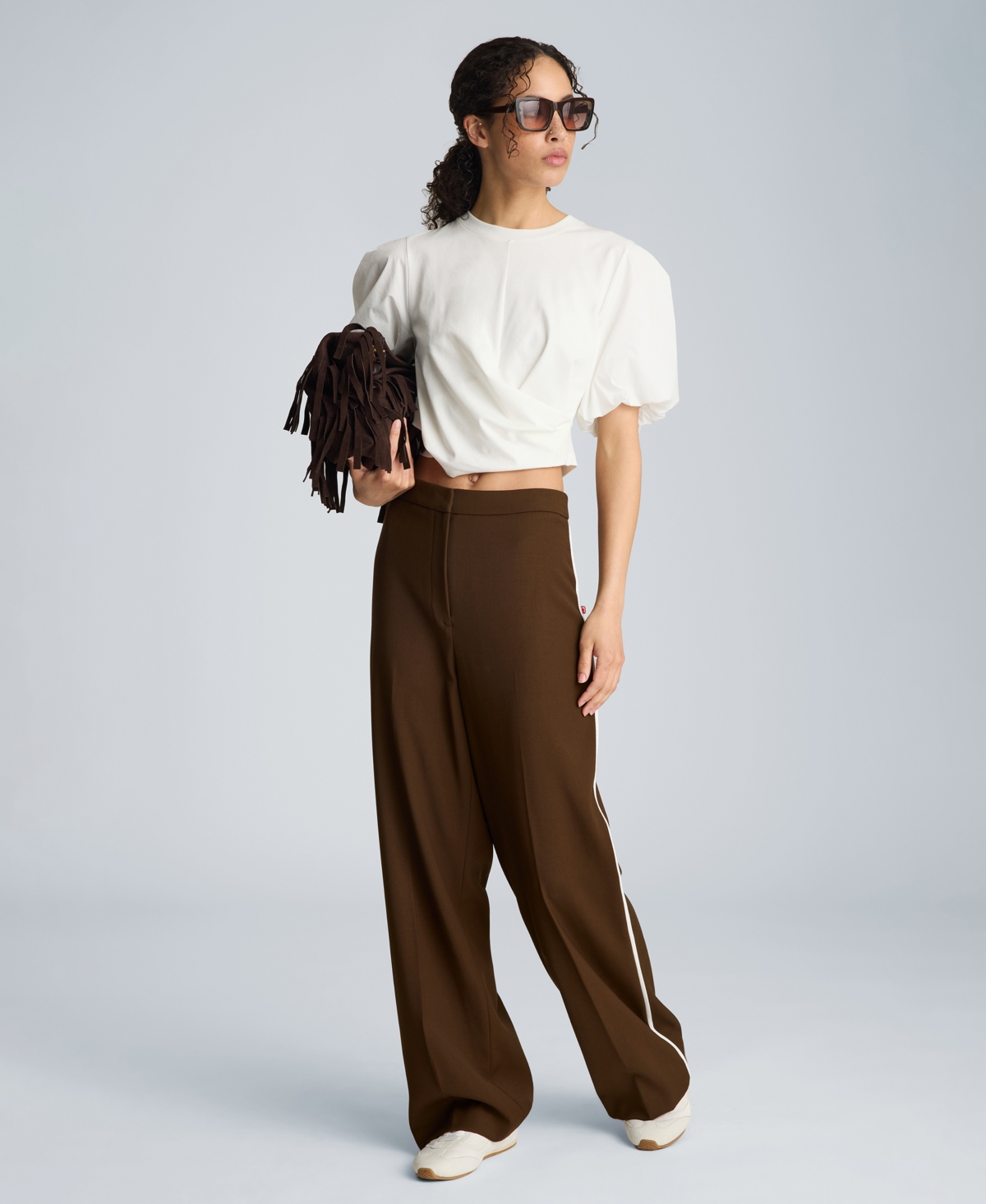 Click here for Kenneth Cole Womens High-Rise Side Piping Pants -... prices