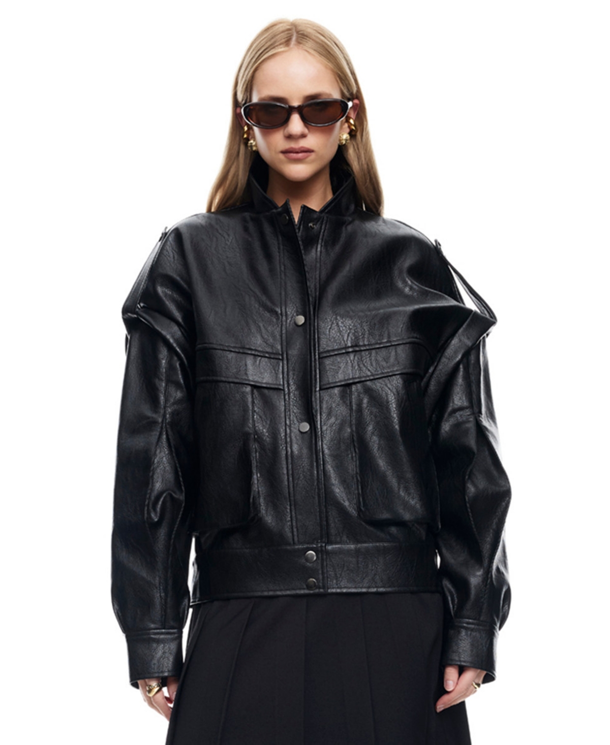 Click here for Lioness Womens Madame Bomber Jacket - Onyx prices